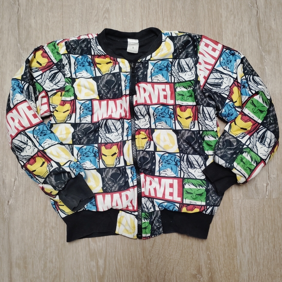 Marvel | Jackets & Coats | Marvel Kids Multicolor Superhero Puffer ...